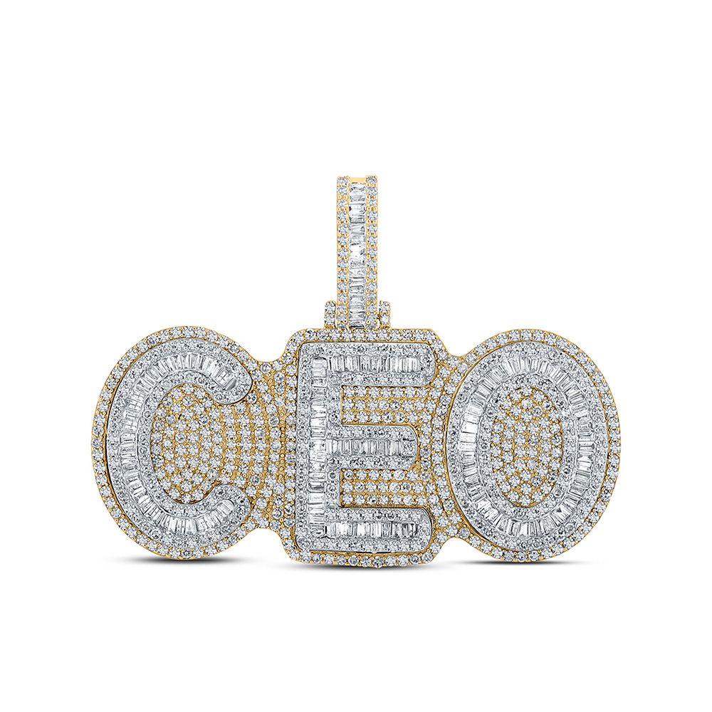 10k/14k Gold 5 ct Baguette Diamond CEO Pendant